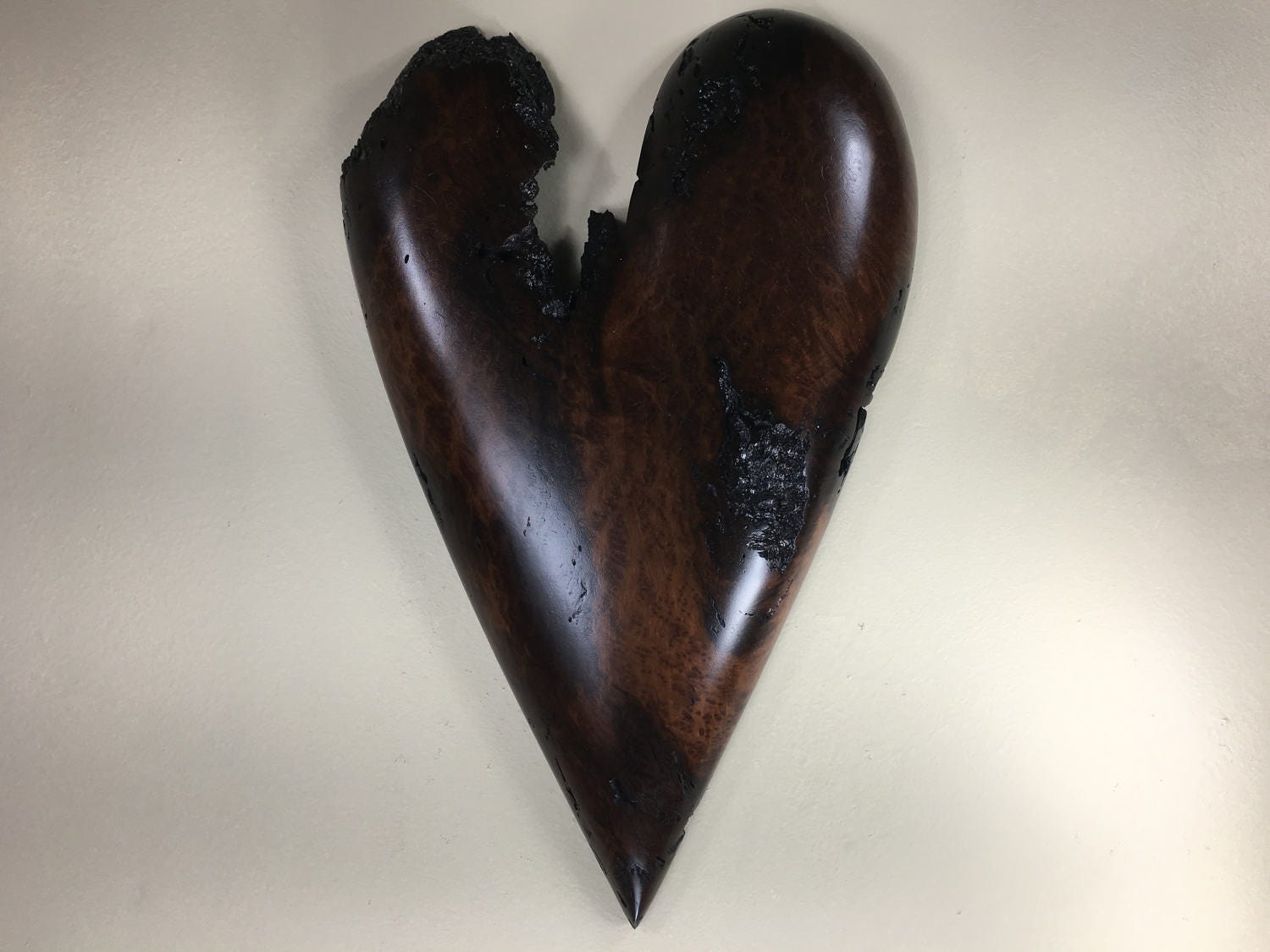 Redwood Burl wooden wall Heart personalized wood Anniversary Gift
