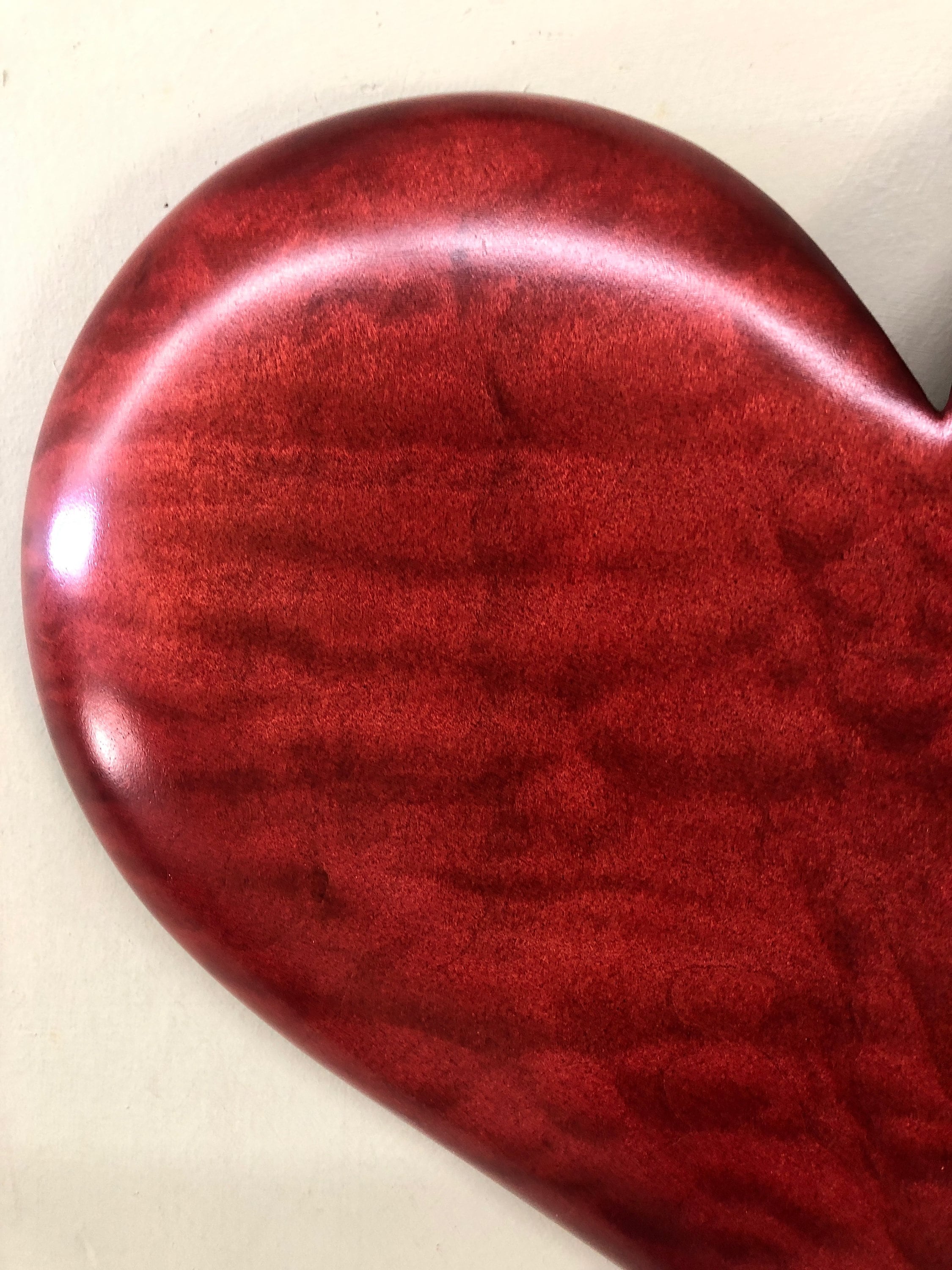 Wooden Heart art wood carving 50th Anniversary gift present