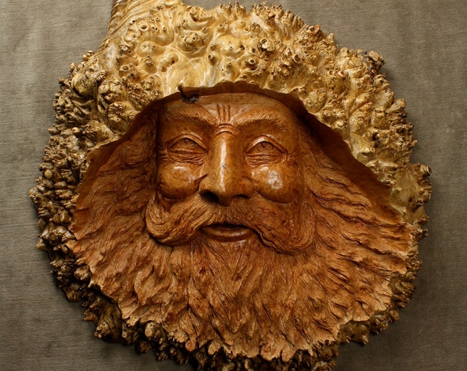 Wood Spirit Santa Wood Carving Anniversary Gift Log Cabin - Etsy