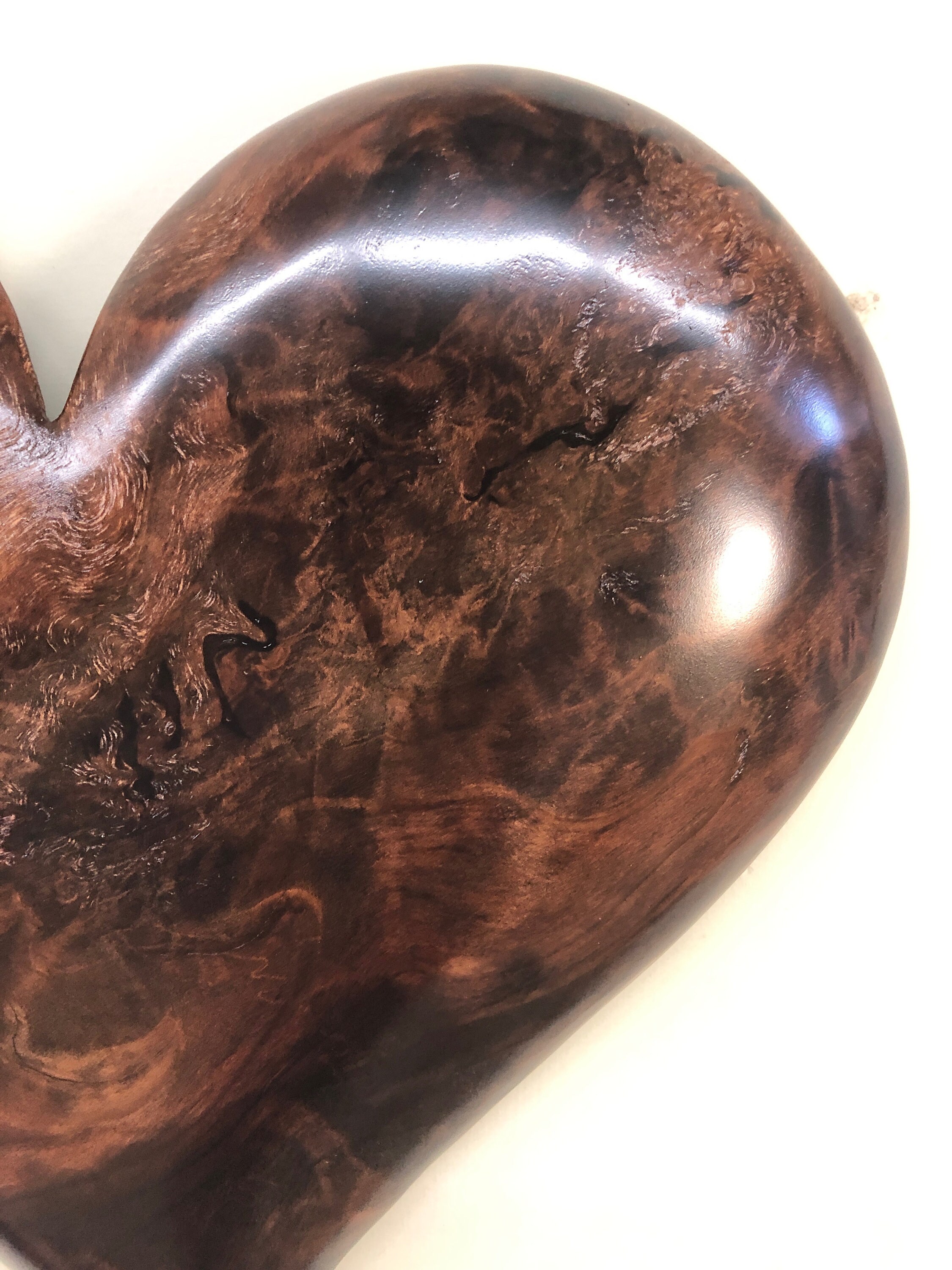 Heart personalized Redwood Wedding gift present wooden heart wood carving