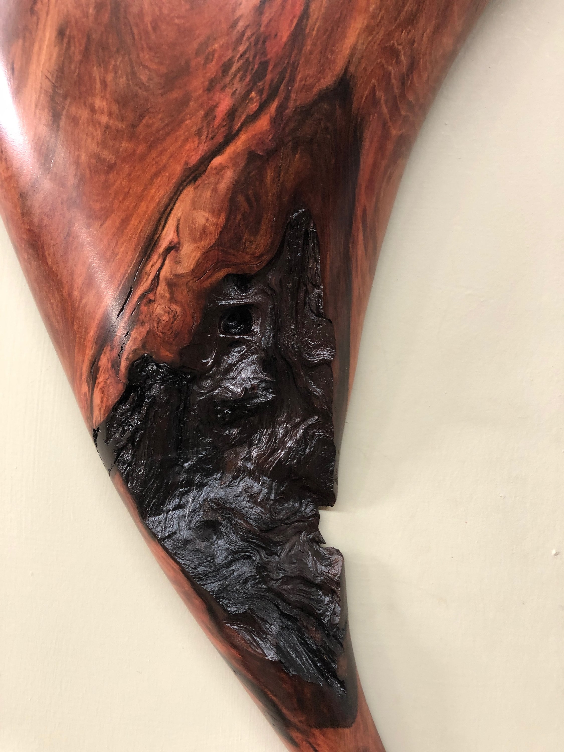 Personalized Redwood Wedding gift present wooden heart wood carving