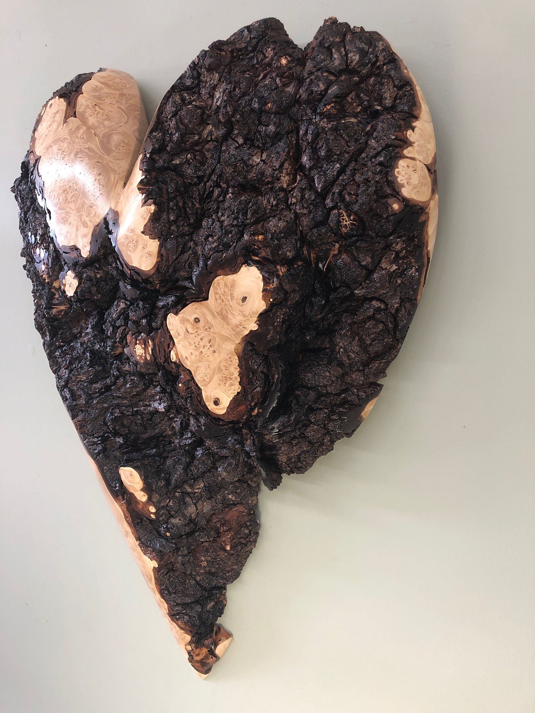 Heart art wood carving personalized wood 50th Anniversary gift present