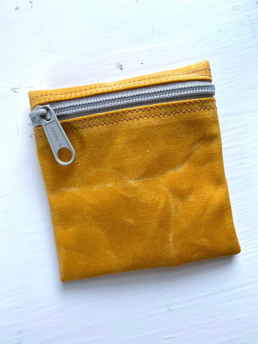 Waxed Canvas Coin Pouch, Waxed Canvas Condom Pouch, Zip Pouch, Small ...