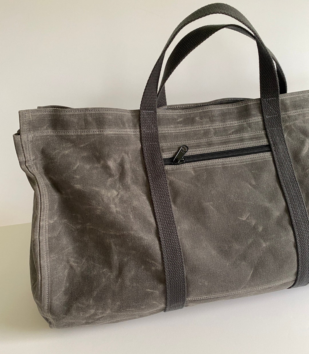 Extra Large Waxed Canvas Tote Bag - Etsy