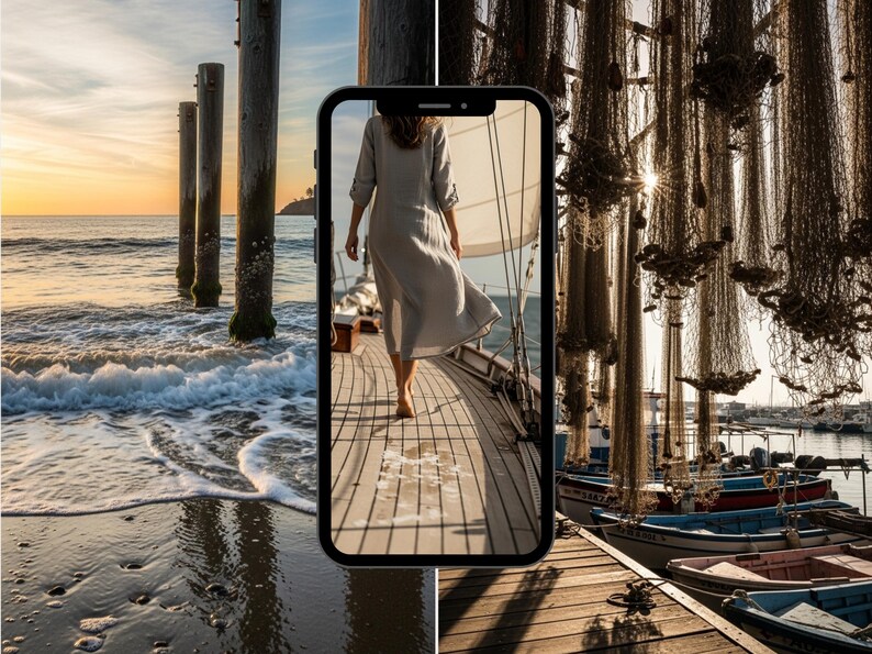 Harbor Living Stock Photos Ocean Marina Sail Boat Sea Life Aesthetic ...