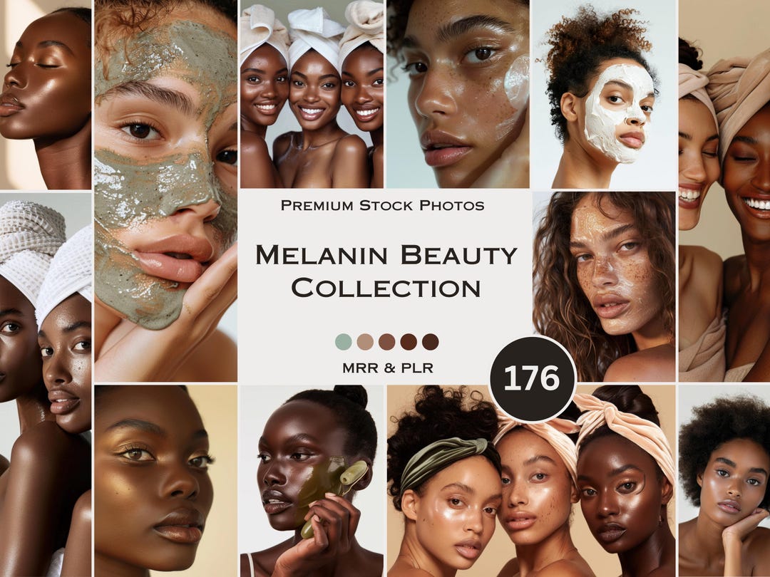 Melanin Beauty Stock Photos Models Skin Care Cosmetic Aesthetic Photos ...
