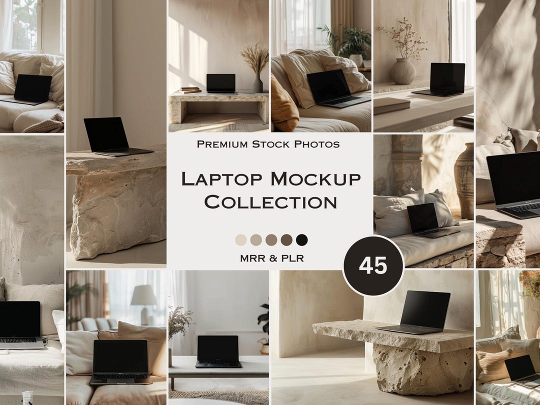 Laptop Mockup Stock Photos Laptop Computer Desk Work Modern Aesthetic ...