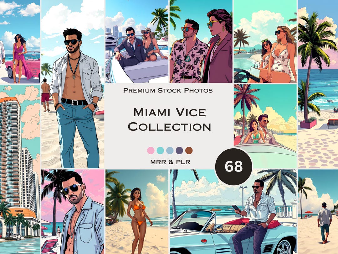 Miami Vice Stock Photos Miami Beach Ocean Drive Vintage Aesthetic ...