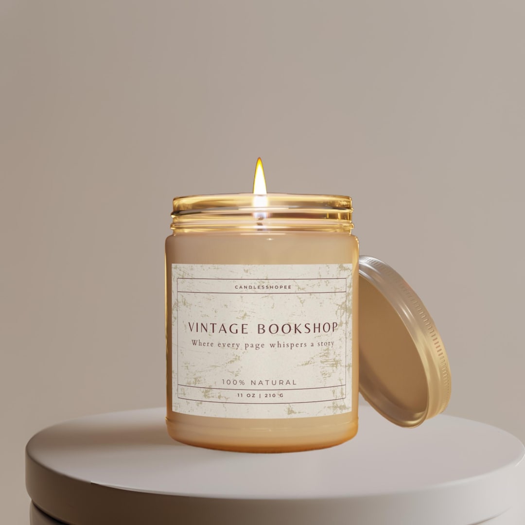 Reading Candle Vintage Bookshop Book Lovers Candle Book Lover Gifts ...