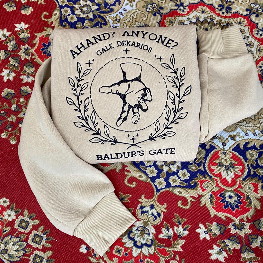 A Hand? Anyone? Gale Dekarios Embroidered Sweatshirt, Baldur's Gate 3 ...