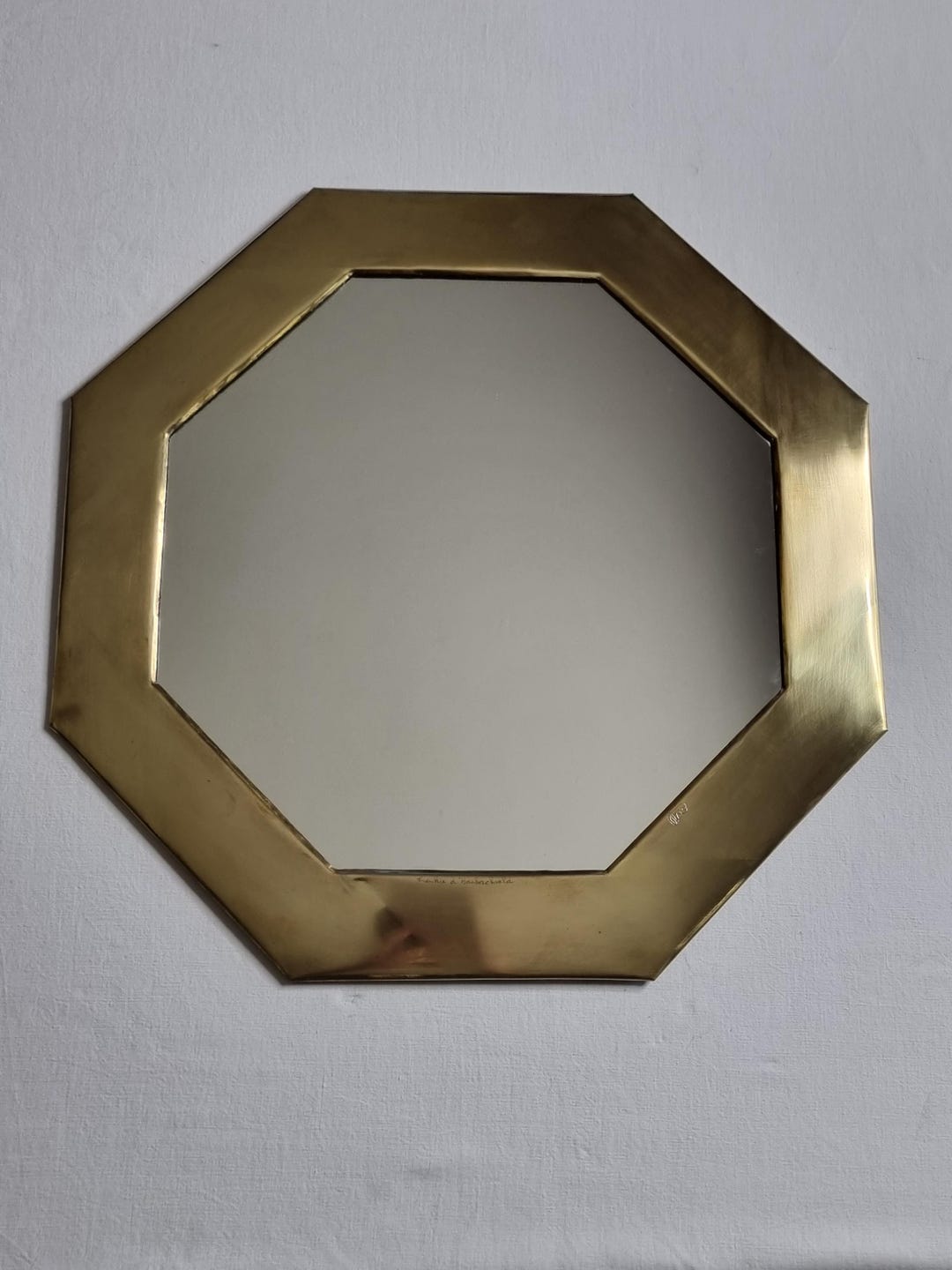 Octagonal Brass Mirror Signed Frankie D’homborchveld – Fort Jaco ...