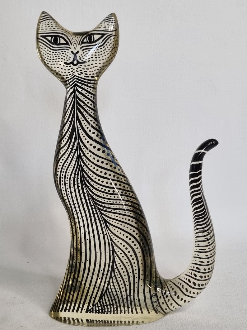 Lucite Sculpture "cat", Signed Abraham Palatnik – Brazil, Op Art, 1970s ...