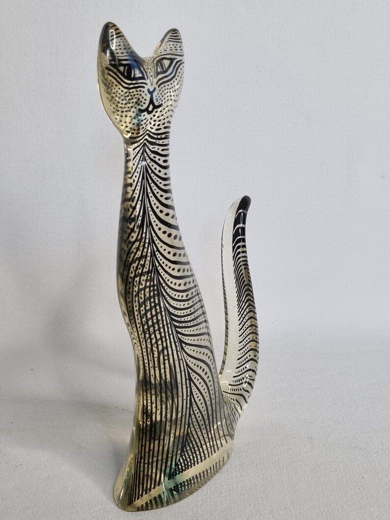 Lucite Sculpture "cat", Signed Abraham Palatnik – Brazil, Op Art, 1970s ...