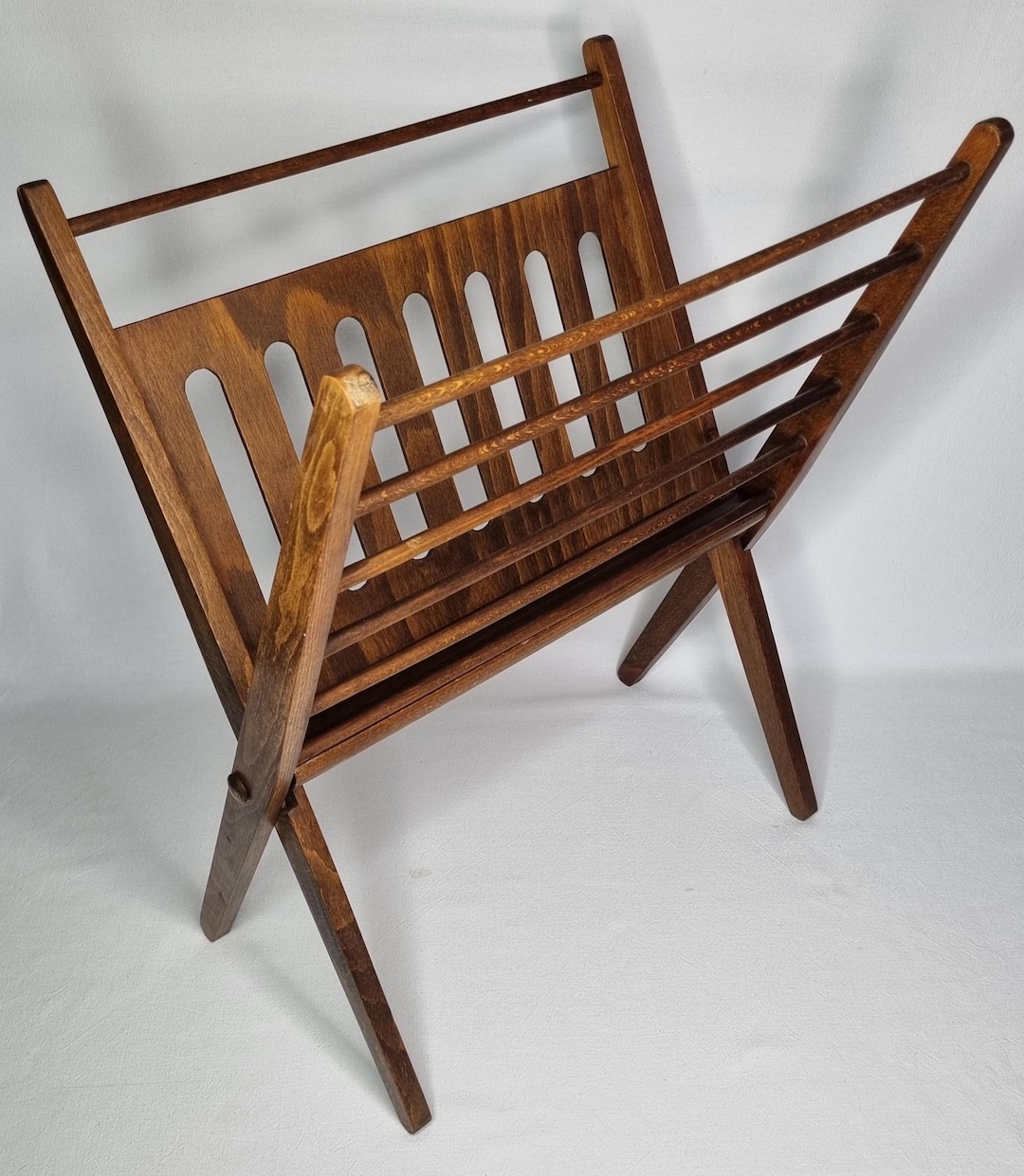 Folding Wooden Magazine Rack by Cees Braakman for Pastoe, Dutch Design ...