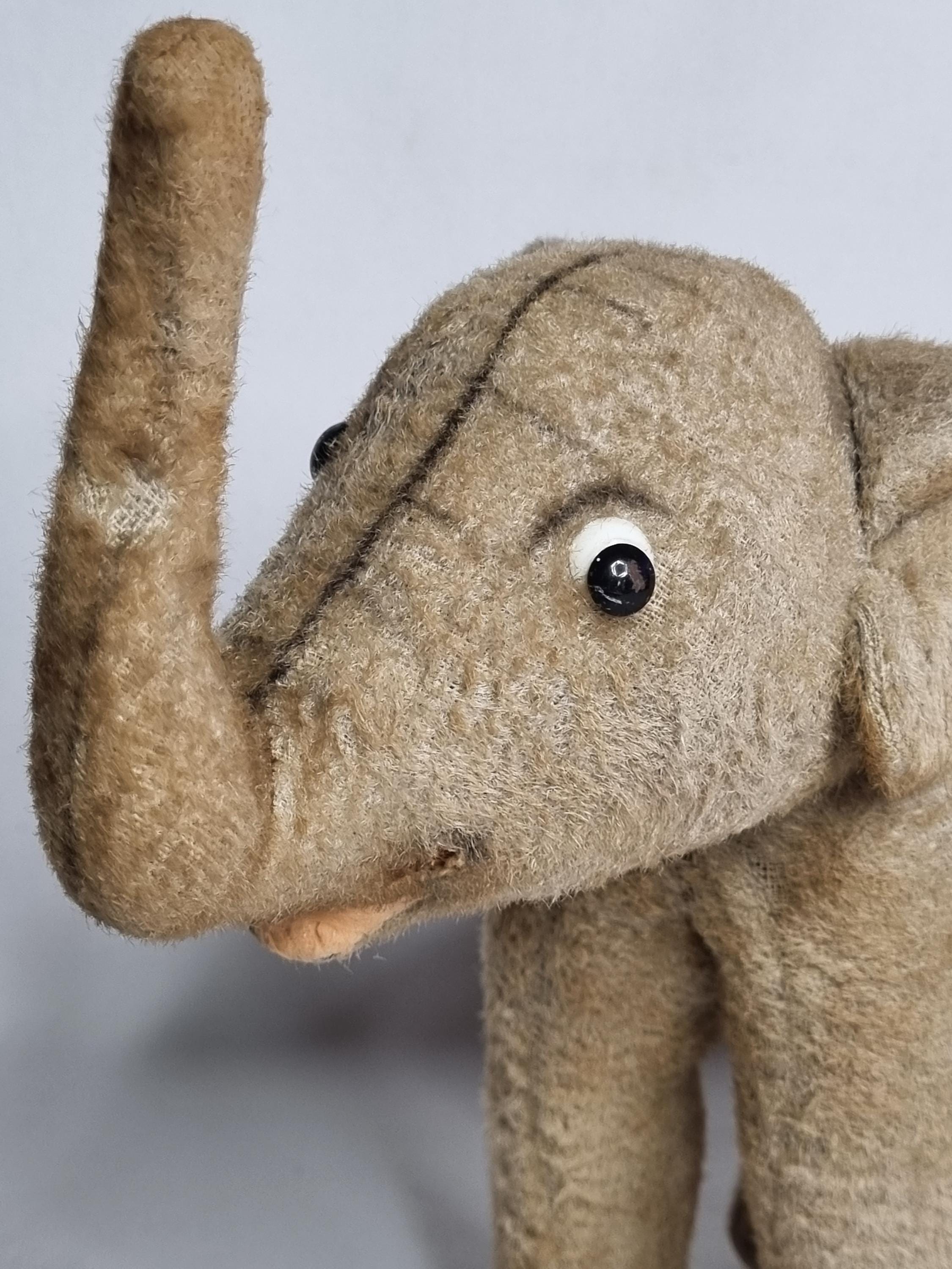 Vintage Plush Elephant With Red Felt Saddle – C.1950, 22 Cm - Etsy