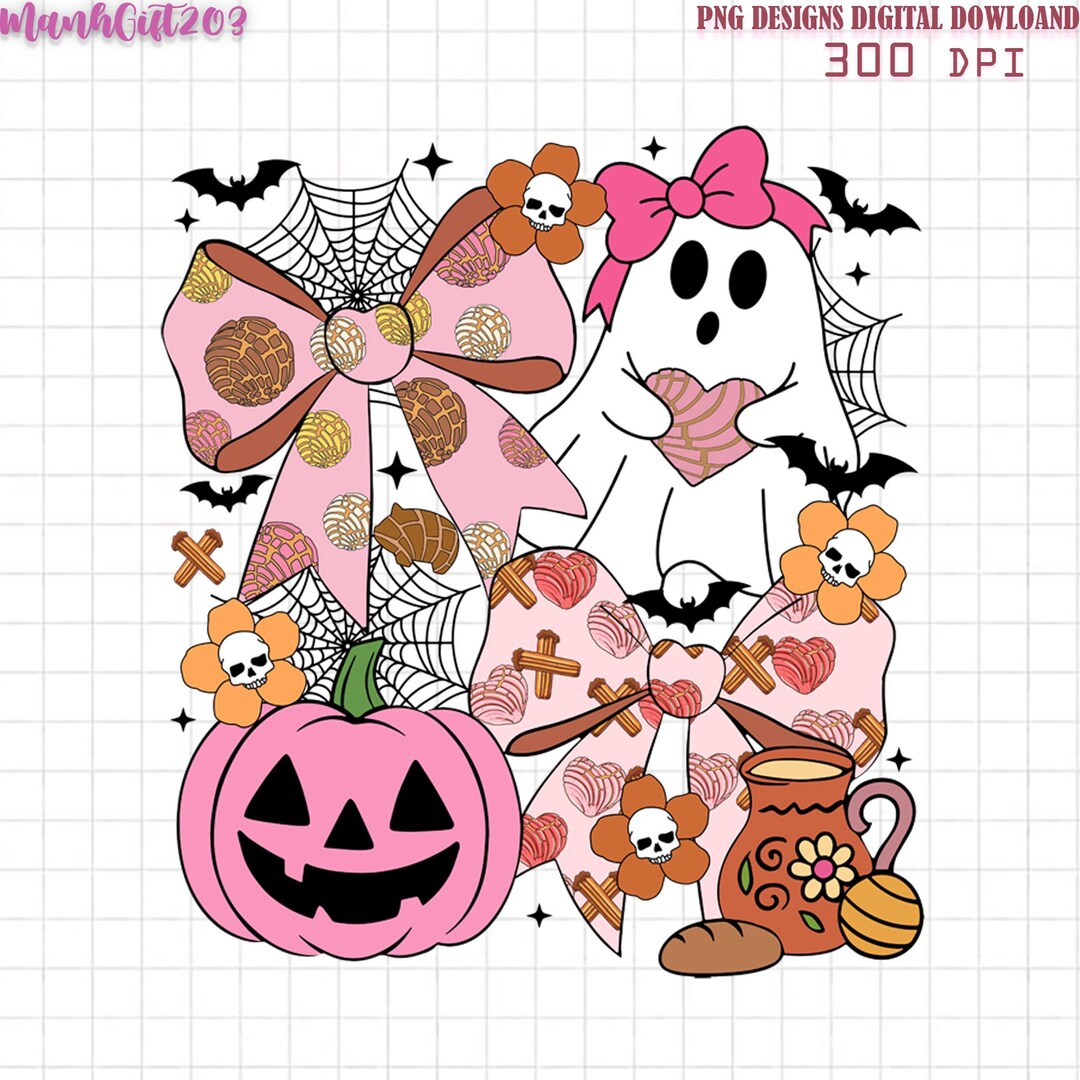 Mexican Conchas Ghost Png, Pantasmas PNG, Halloween Mexican Png ...