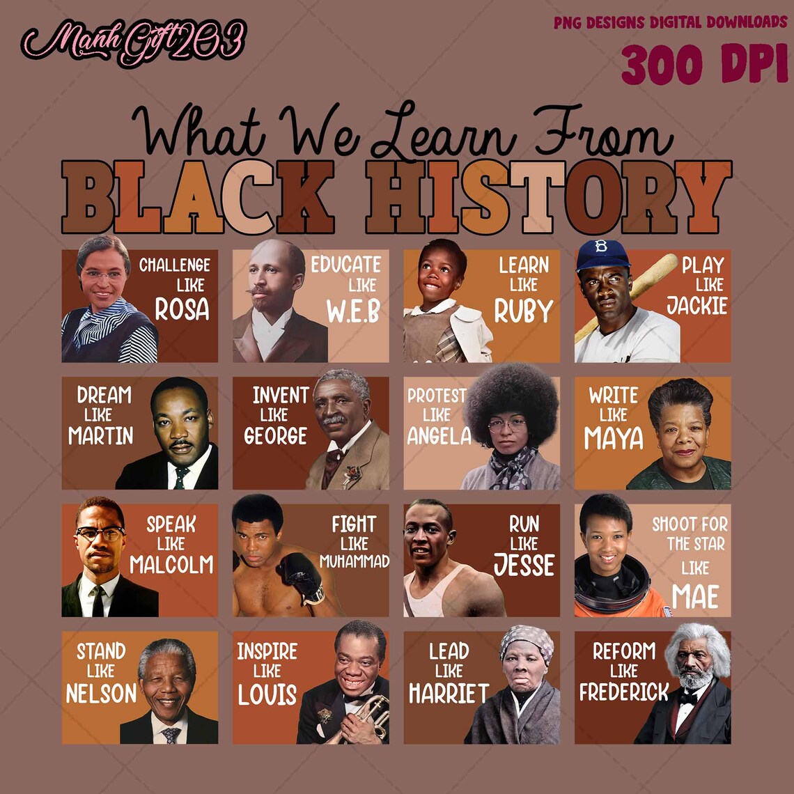 What We Learn From Black History Png, Black History Png, Afro Black ...