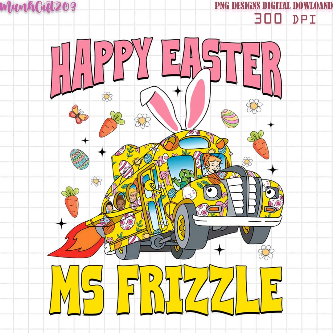 Favorite Bus Driver Png, Easter Bus Driver Png, Cute School Png, Easter ...