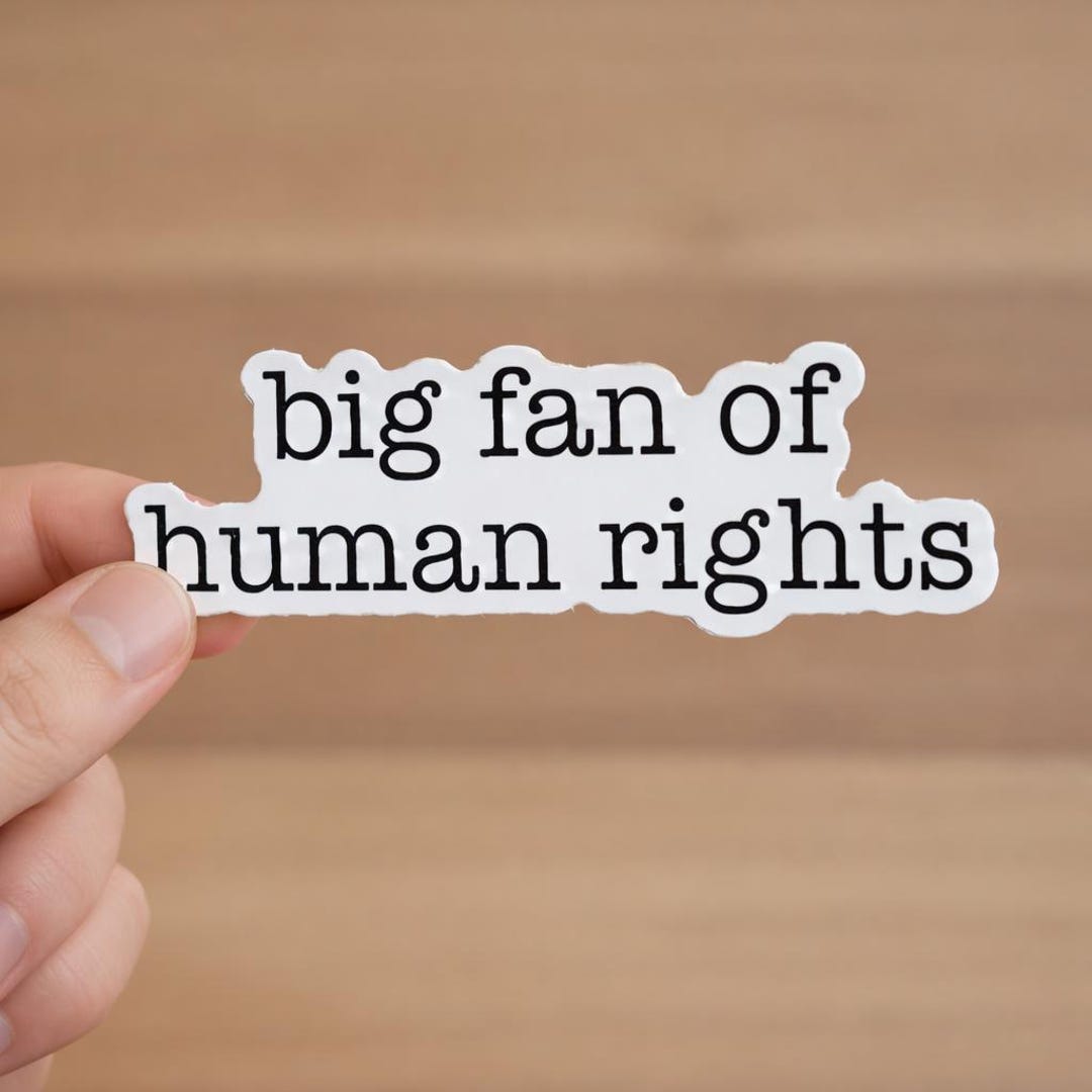 Big Fan of Human Rights Sticker/car Magnet, Equality Magnet, Social ...