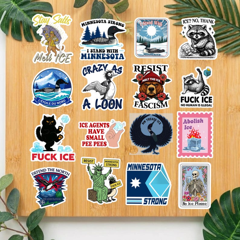 Anti ICE Sticker Pack – Resist Fascism, Abolish ICE, Minnesota Strong ...
