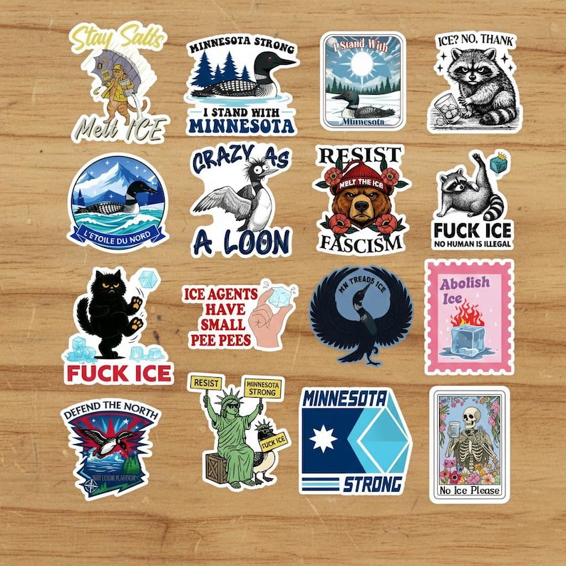 Anti ICE Sticker Pack – Resist Fascism, Abolish ICE, Minnesota Strong ...
