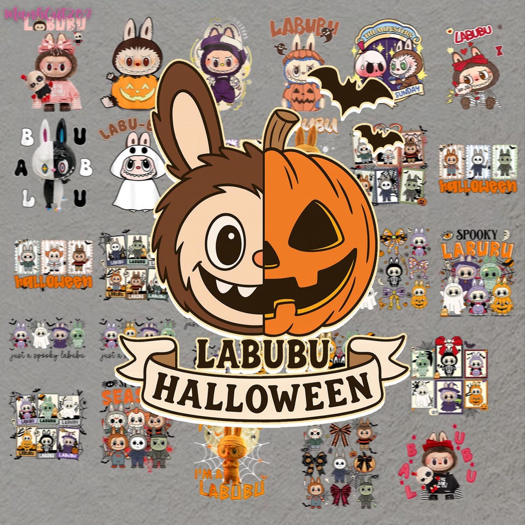 25+ Horror Labubu PNG Bundle, Halloween PNG , Killers Chibi Style, Cute ...