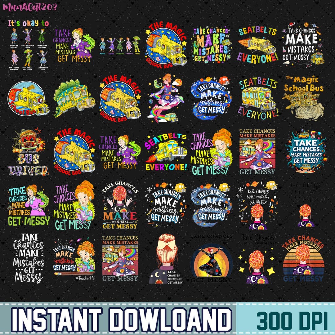 30+teacher the Magic School Bus Bundle,ms Frizzle Back to School Png ...