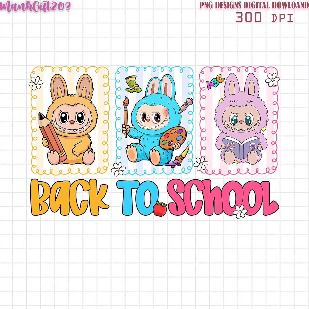Labubu Back to School Frame Png, Bruh We Back Png, Teacher Labubu Png ...