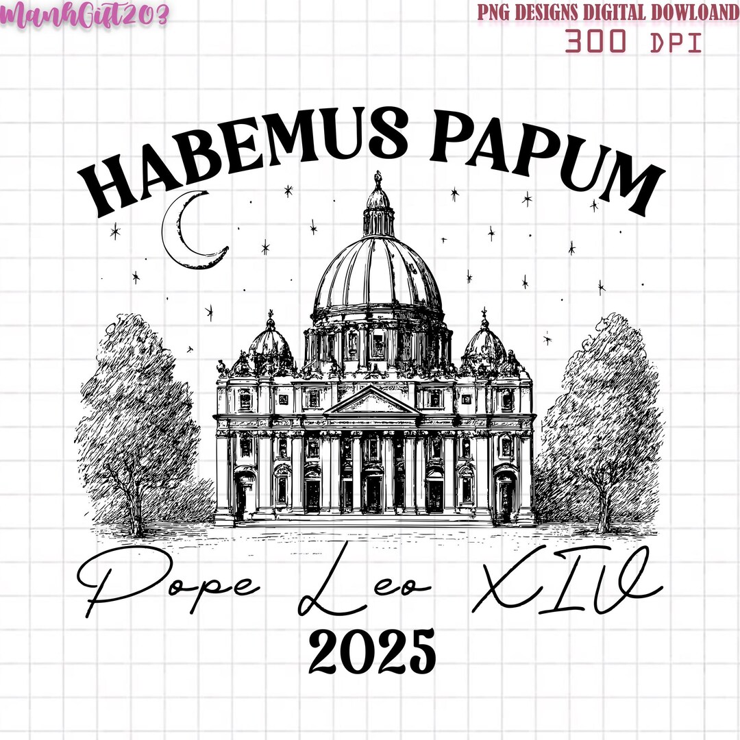 Pope Leo XIV PNG, New Pope 2025 Digital Download, Catholic Vatican ...