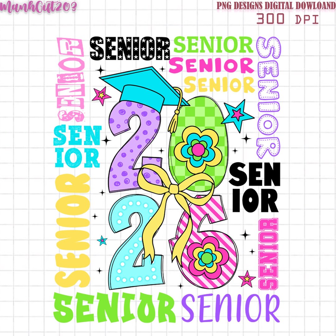 Retro Graduation Senior 2026 Png, Class of 2026 Sublimation Design ...