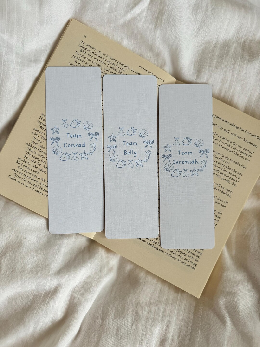 Team Conrad / Team Jeremiah / Team Belly Bookmarks – Bookish Gift for ...