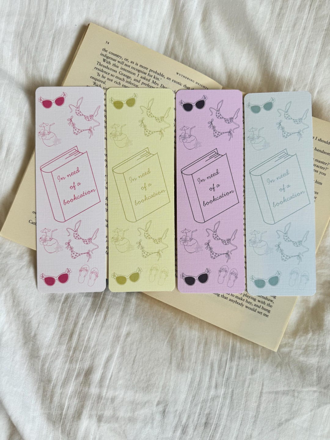In Need of a Bookcation Bookmarks– Summer Bookmark Set | Cute Travel ...