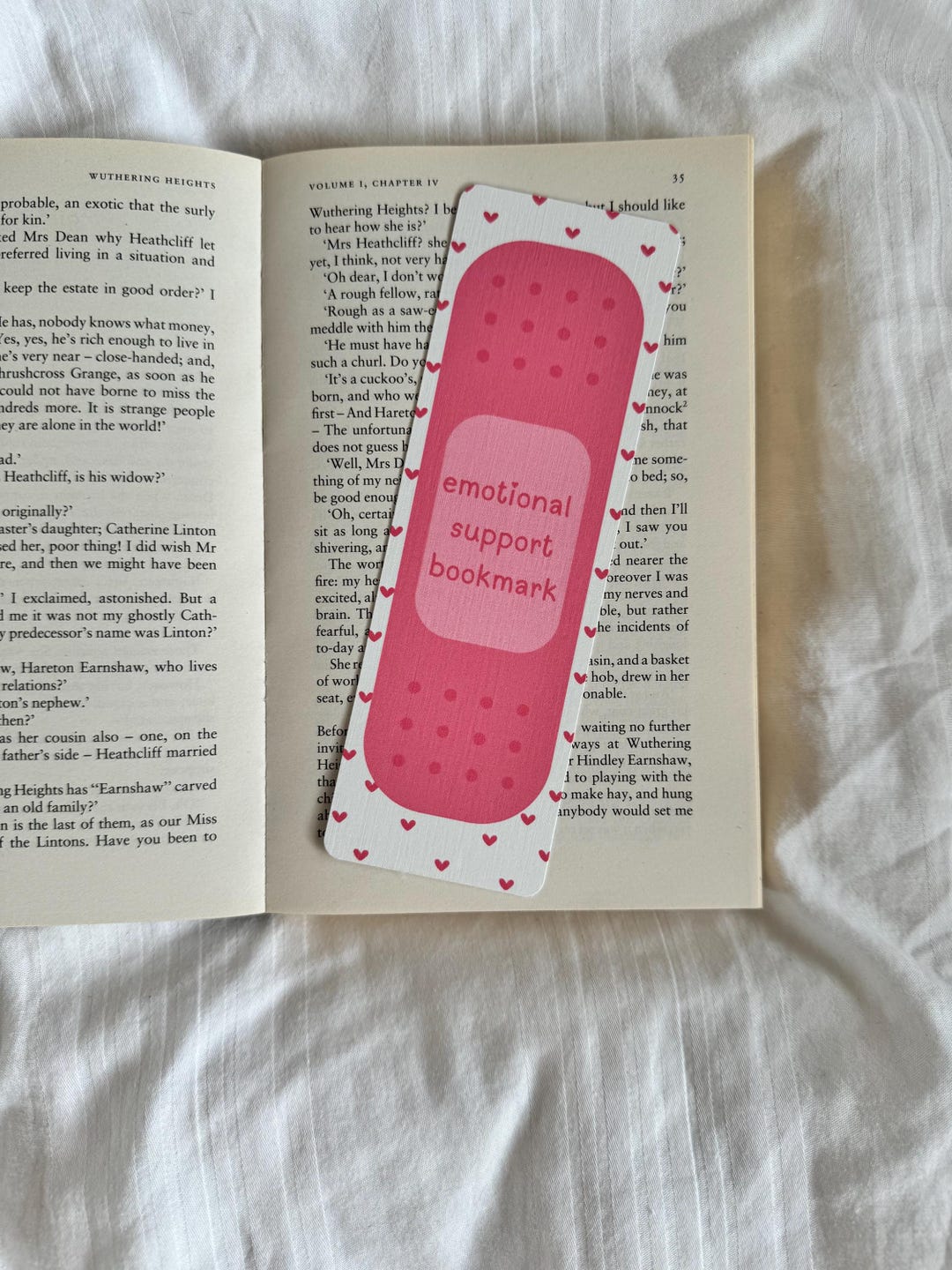 Emotional Support Bookmark | Book Lover Bookmark | Cute Bookmark ...