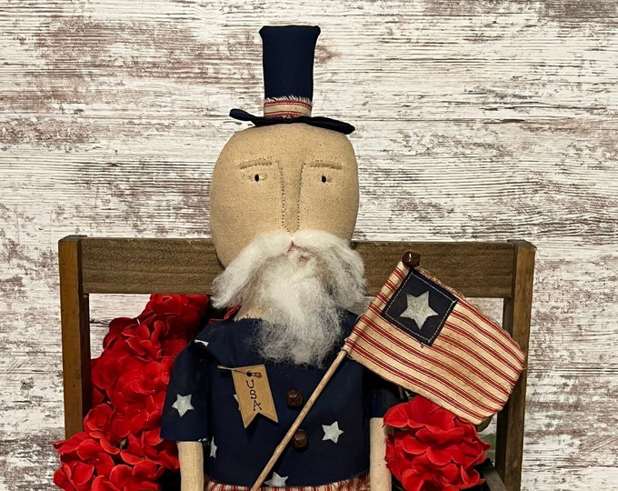 Primitive Uncle Sam - Etsy