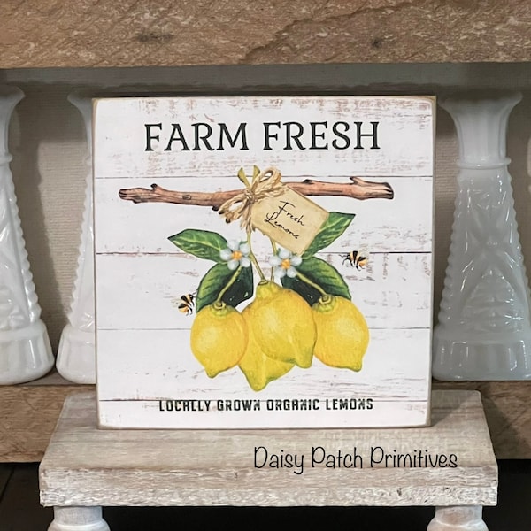 Lemon Tiered Tray Decor - Etsy