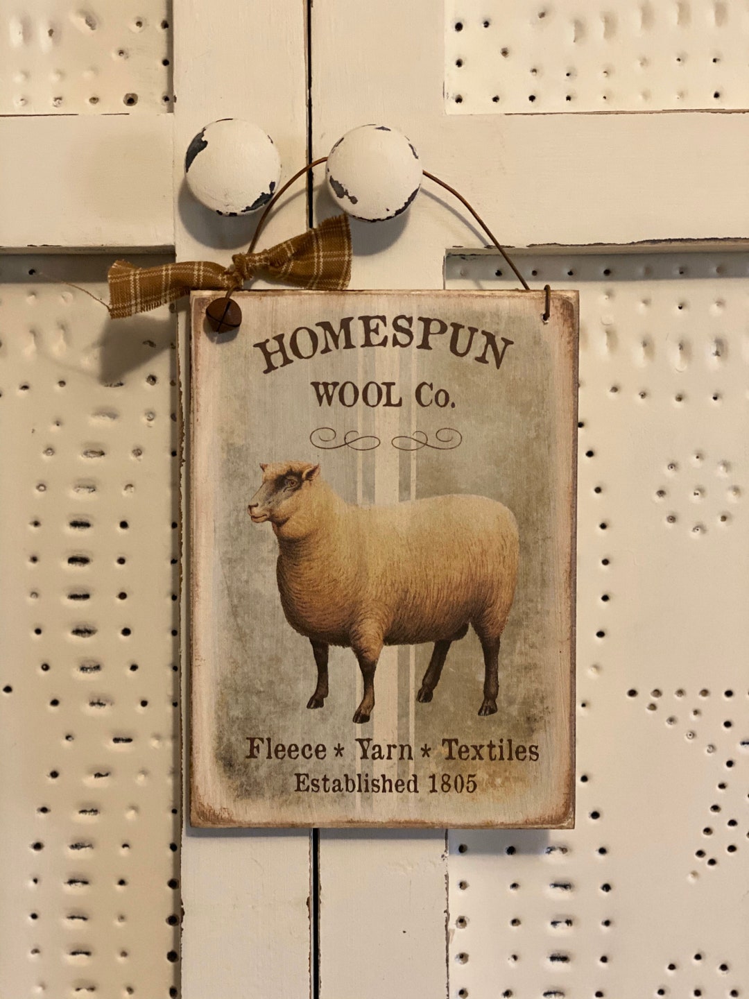 Primitive Sheep Sign,primitive Peg Hanger,farmhouse Sheep Sign ...