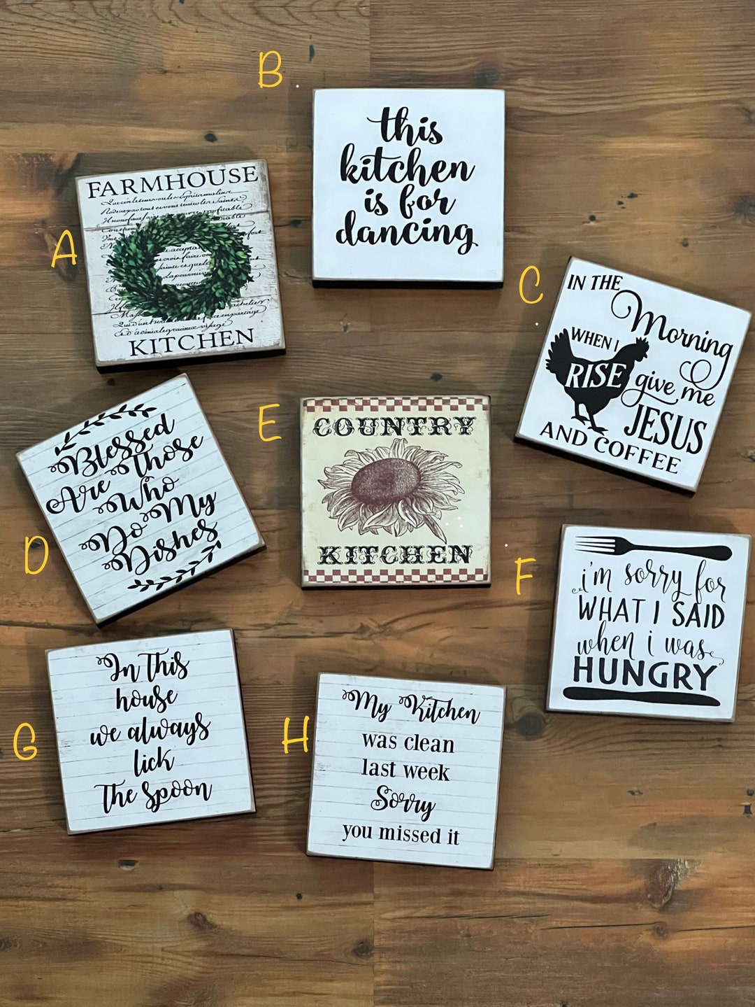 Primitive Rustic Tiered Tray Mini Signs Kitchen Tiered Tray Signs ...