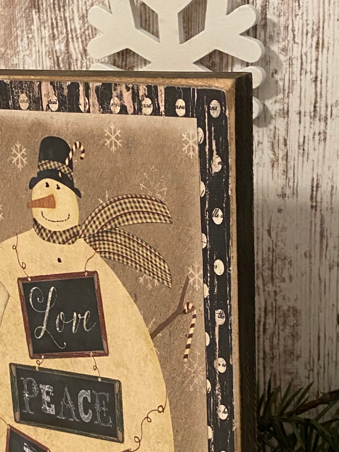 Snowman Sign ~ Primitive Snowman Sign ~ Primitive Decor ~ Snowman Decor ...