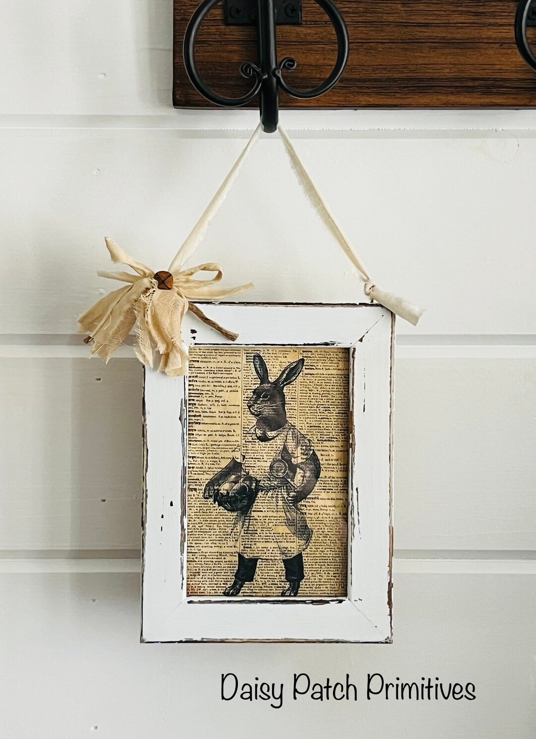 Primitive Rabbit Framed Print Primitive Rabbit Print Primitive Peg ...
