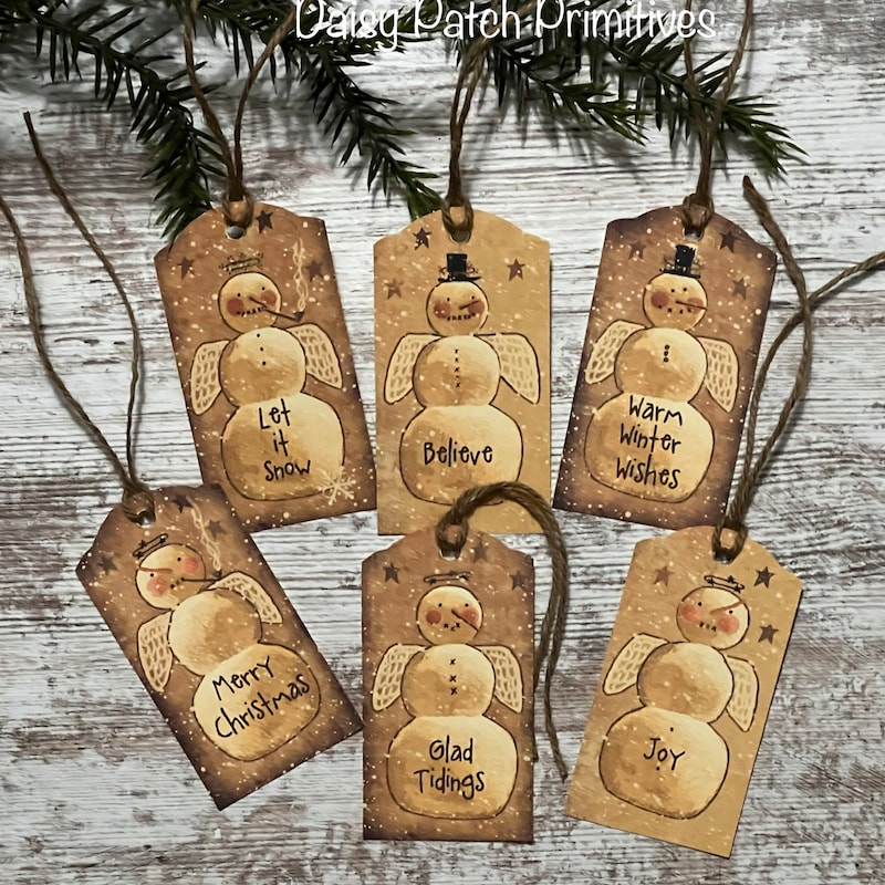 Primitive Tags - Etsy