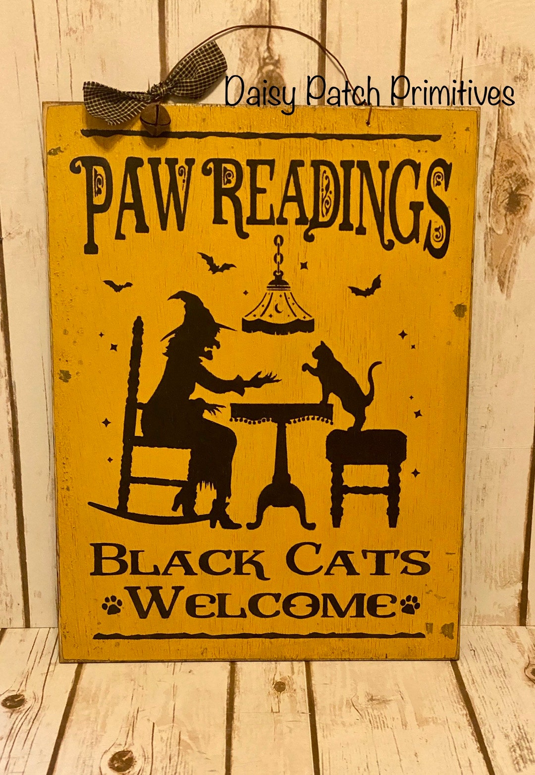 Primitive Halloween Sign, Halloween Decorations, Halloween Witch Sign ...