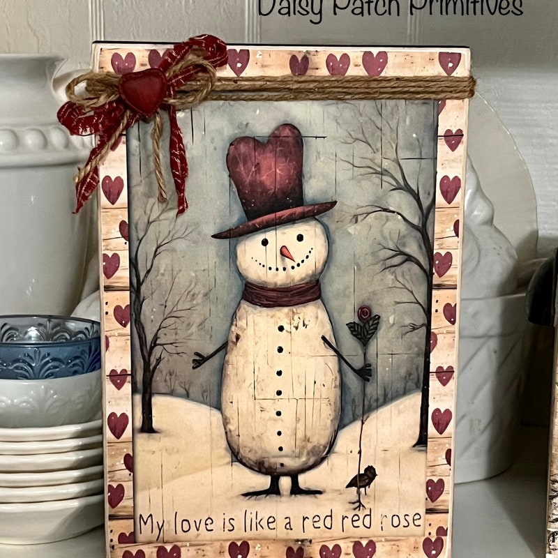 Primitive Valentine - Etsy