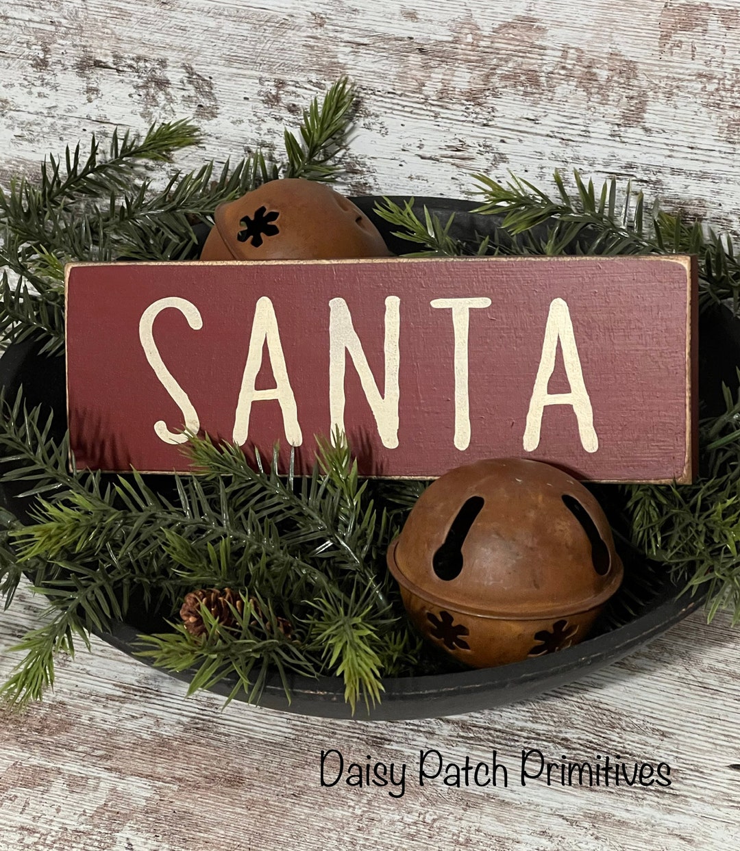 Santa Christmas Sign ~ Primitive Santa Sign ~ Primitive Rustic ...