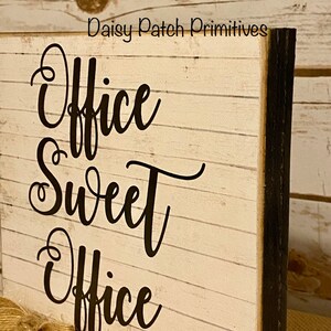 Office Sweet Office Sign,rustic Farmhouse Style Office Decor,primitive ...