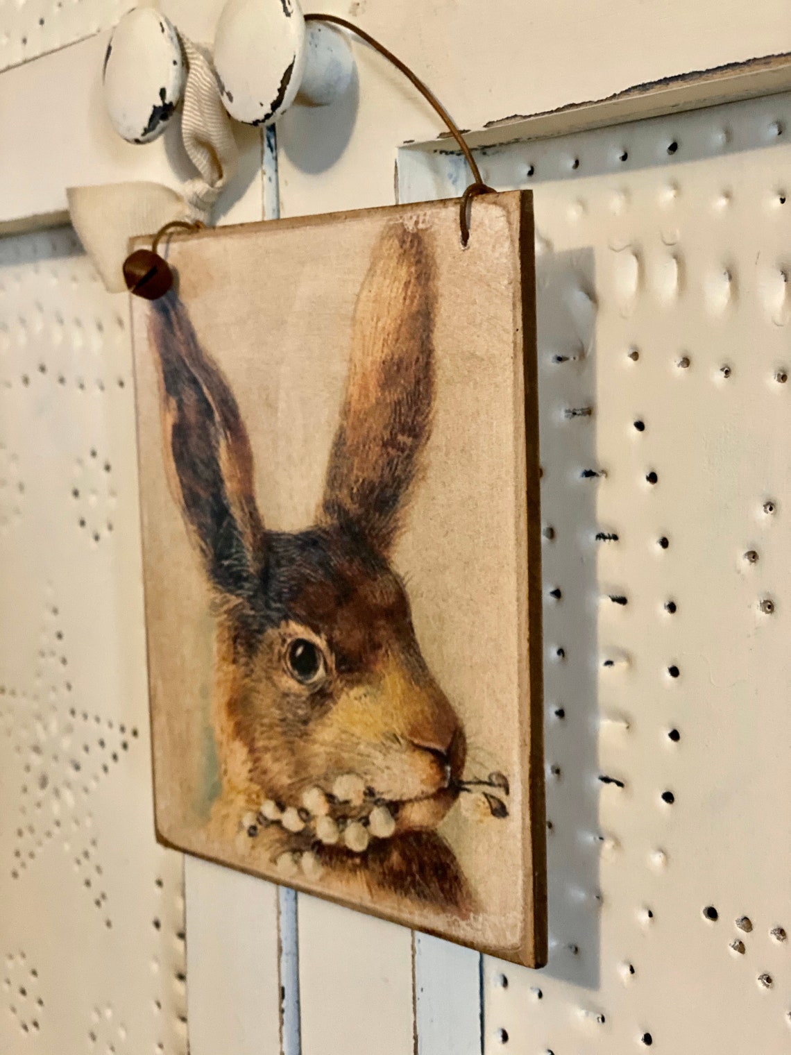 Primitive Spring Decorprimitive Rabbit Signprimitive Peg | Etsy