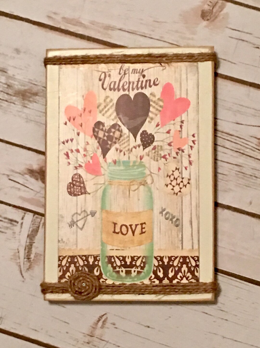 Rustic Valentine Sign: Primitive Be My Valentine Decor - Etsy Ireland