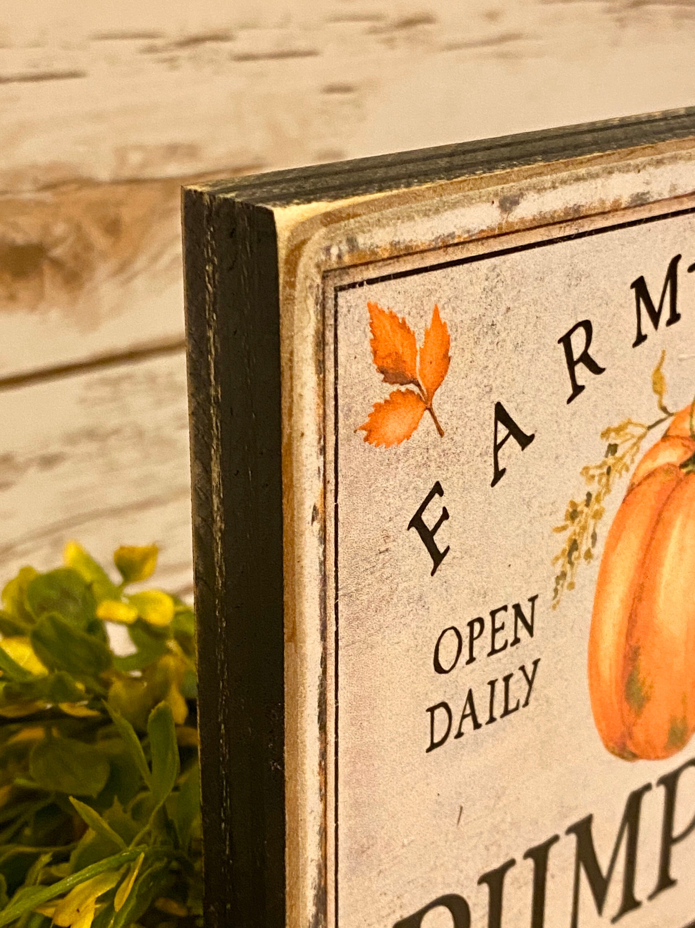 Primitive Farm Fresh Pumpkin Sign,fall Pumpkin Sign,primitive Fall ...