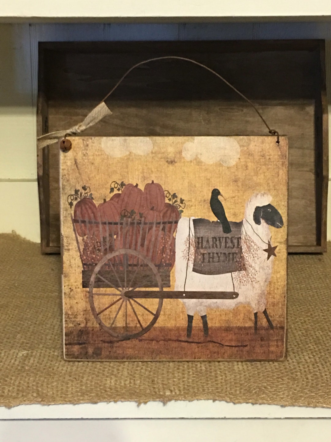 Primitive Fall Sign,harvest Thyme Sign,fall Decor,autumn Decor ...