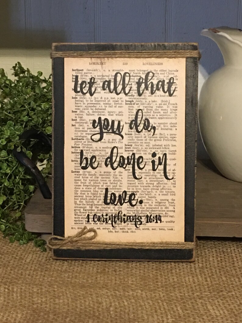 Bible VerseFarmhouse DecorPrimitive DecorRustic | Etsy