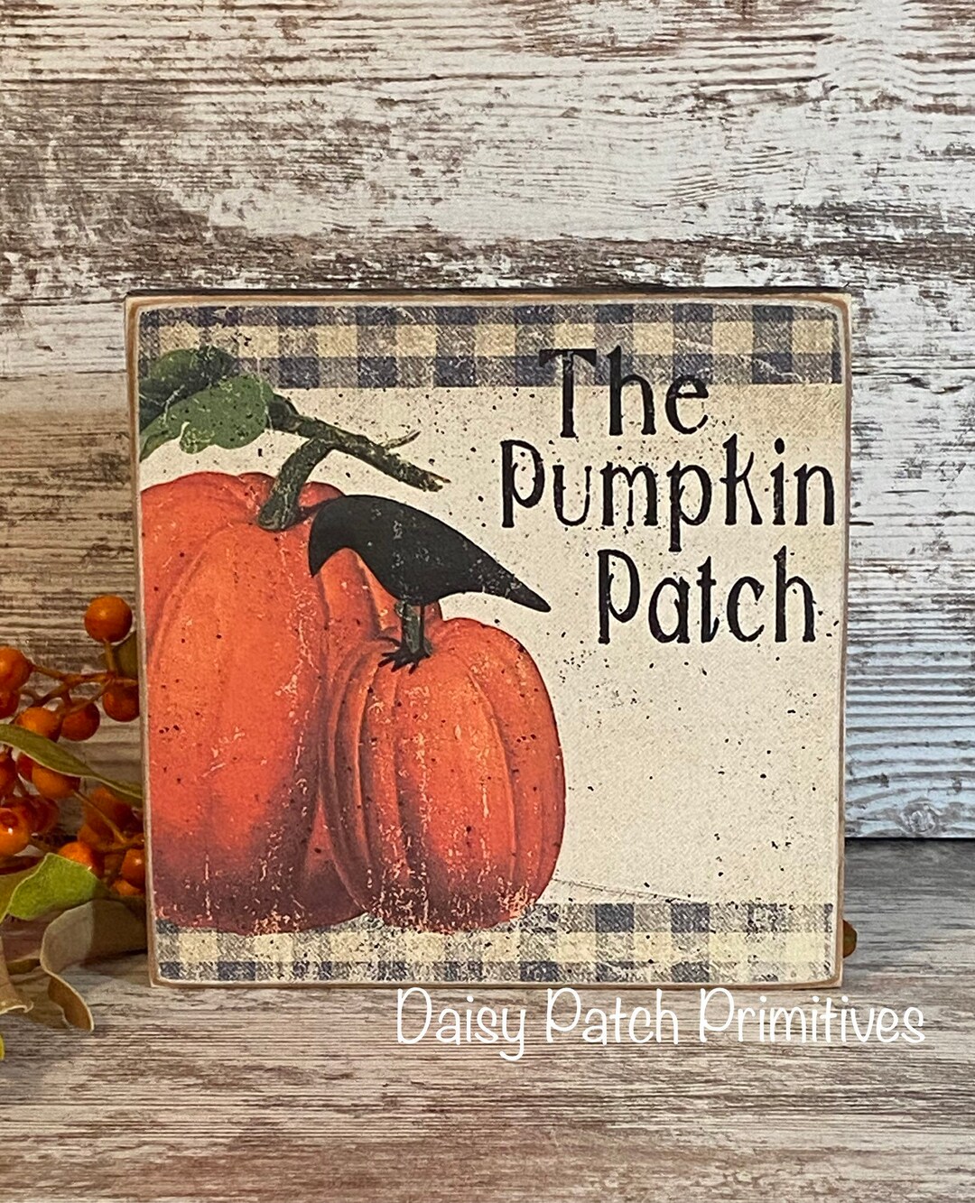 Pumpkin Sign, Fall Pumpkin Sign, Primitive Fall Decor, Primitive ...